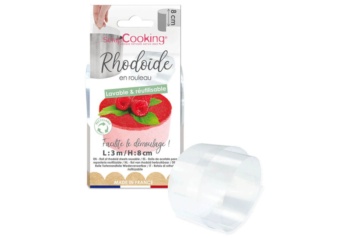 ScrapCooking - Ruban de rhodoïde H 8cm x 3m