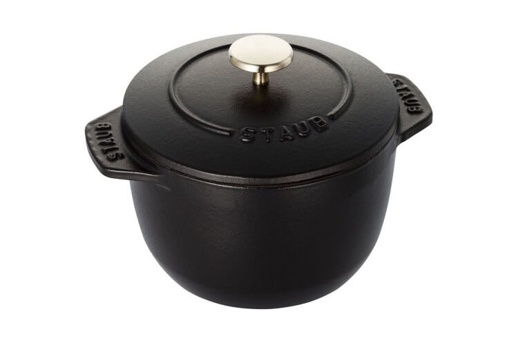 Staub Cocotte à riz Gohan en fonte émaillée noire mate