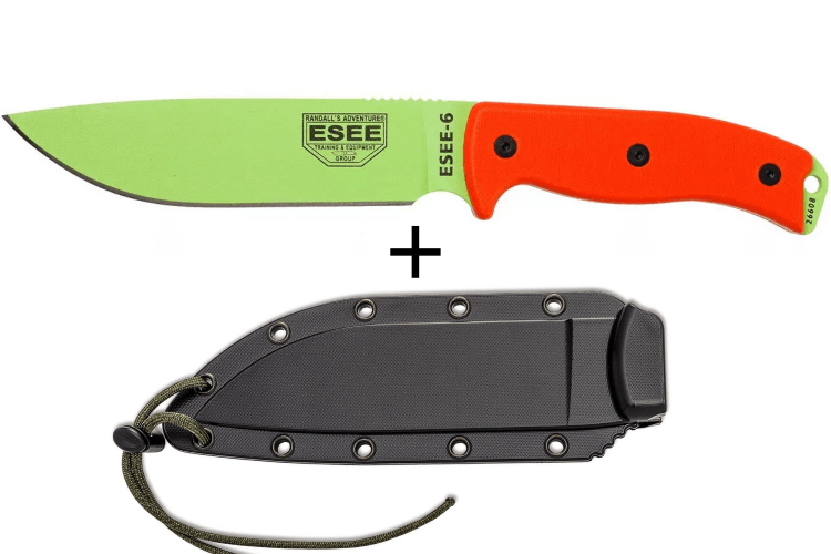 Esee 6 ESEE-6P-VG - Couteau de survie lame venom green