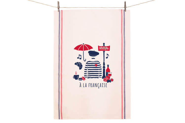 Torchon de cuisine original français Tissage de l'Ouest