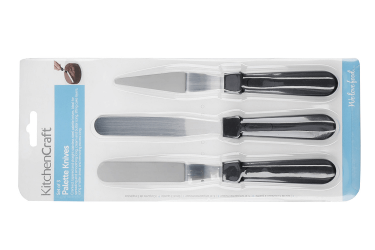 KitchenCraft - Set 3 couteaux à palettes en inox