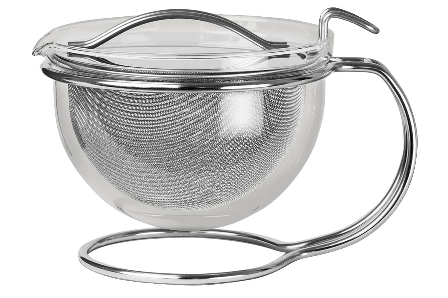 Théière design Mono Filio 1,5L Verre borosilicate & inox
