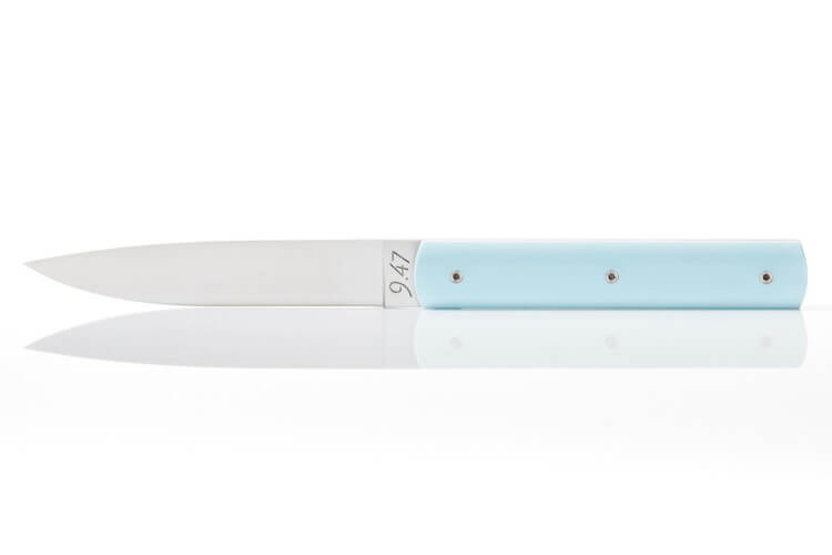 Coffret 6 couteaux Perceval 9.47 bleu ciel - Artisanal