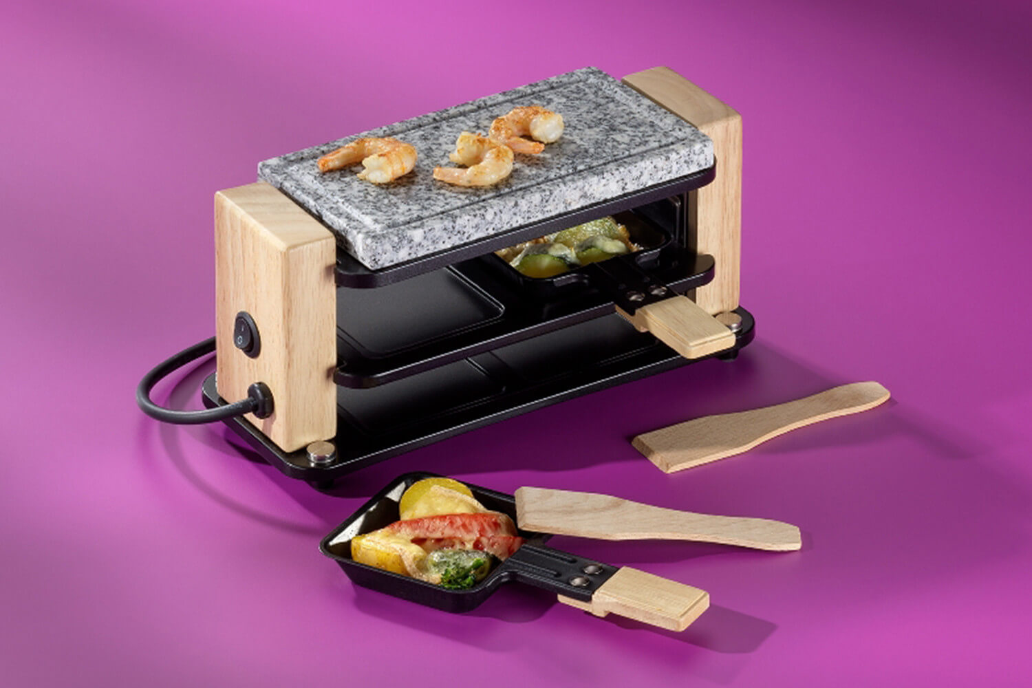 Appareil à raclette pour 2 personnes Kela Bedretto compact