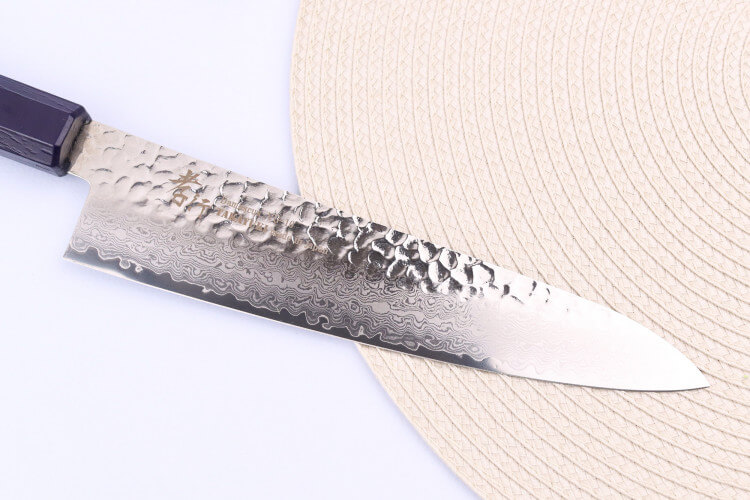 Couteau japonais chef Sakai Takayuki 21cm Nanairo Blue