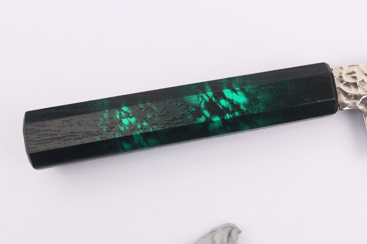 Couteau japonais Sakai Takayuki chef Nanairo Green Damas