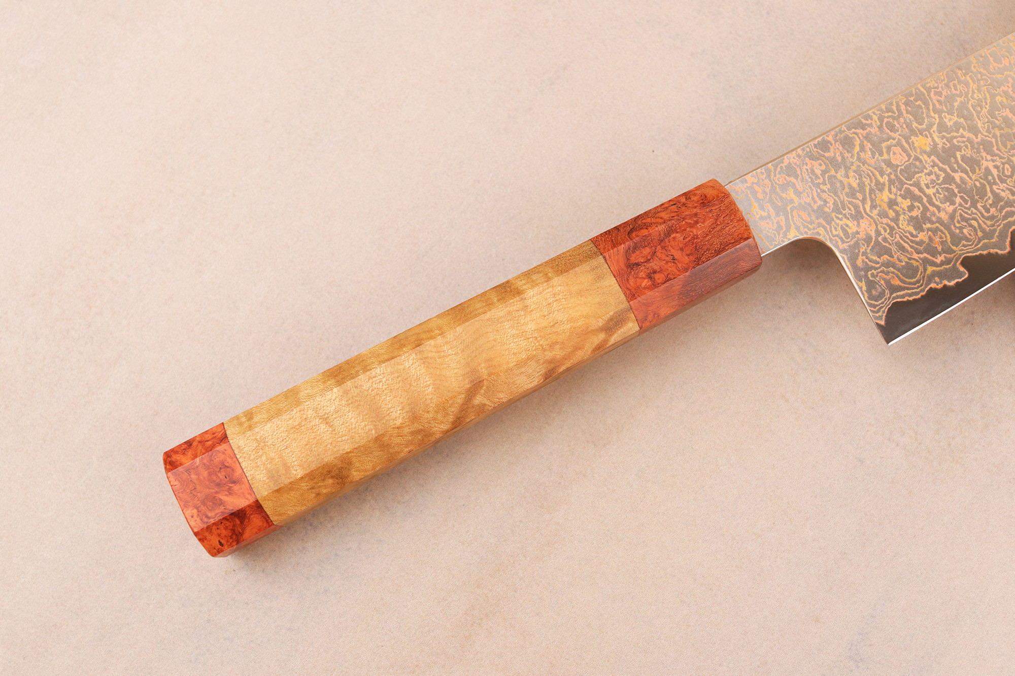 Couteau damas Sayuto 21cm Érable 12Cr | Couteau de chef