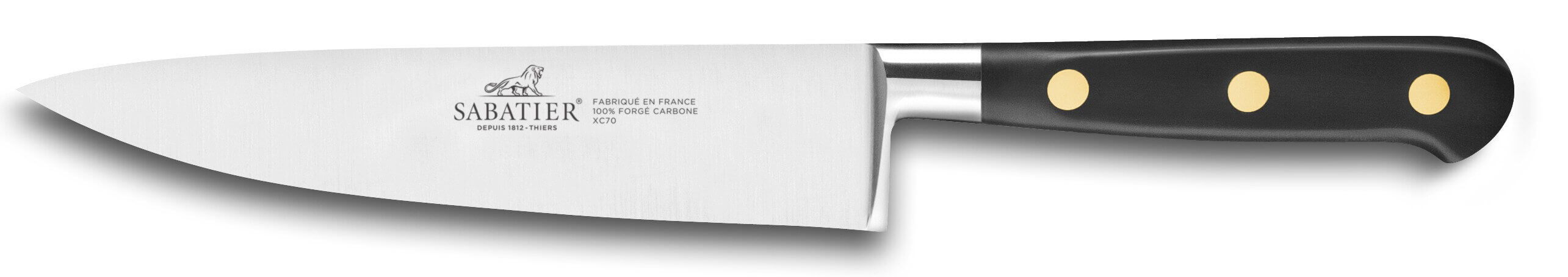Couteau de chef Sabatier 100% forgé Ideal carbone 15cm