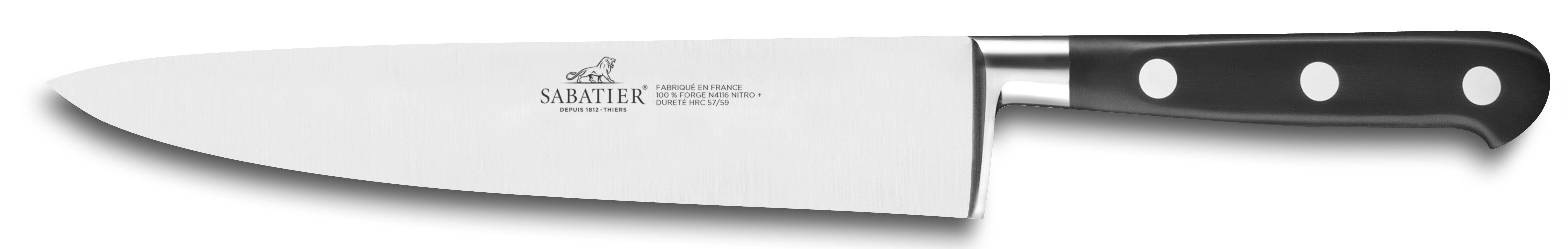 Couteau de chef Sabatier 20cm Ideal inox 100% forgé