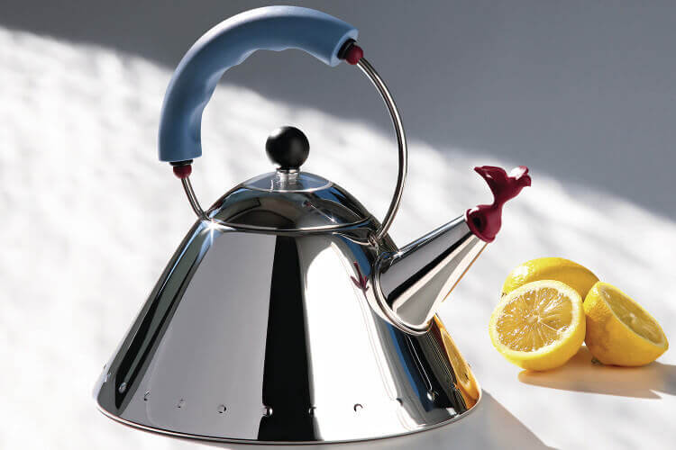 Bouilloire design Alessi Oisillon inox 18/10 2 teintes