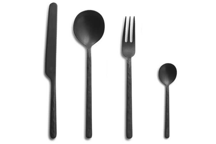 Ménagère 24 pièces Culter Kodai Vintage Black tout inox