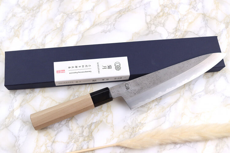 Sakai Kikumori Kikuzuki Rin couteau gyuto 21cm
